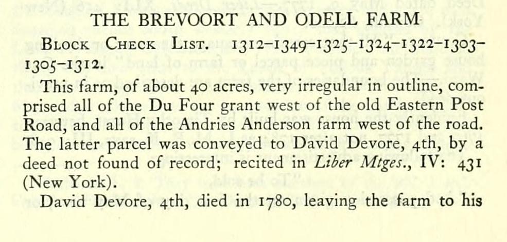 Lots: original_grants_and_farms_Brevoort and Odell Farm | Mapping Early ...
